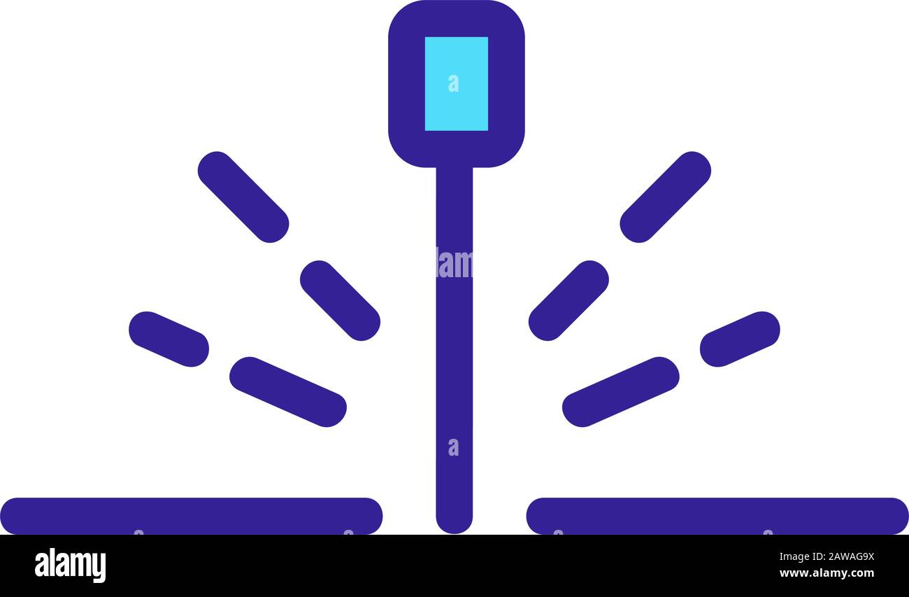 Laser welding cutting icon vector. Isolated contour symbol illustration ...