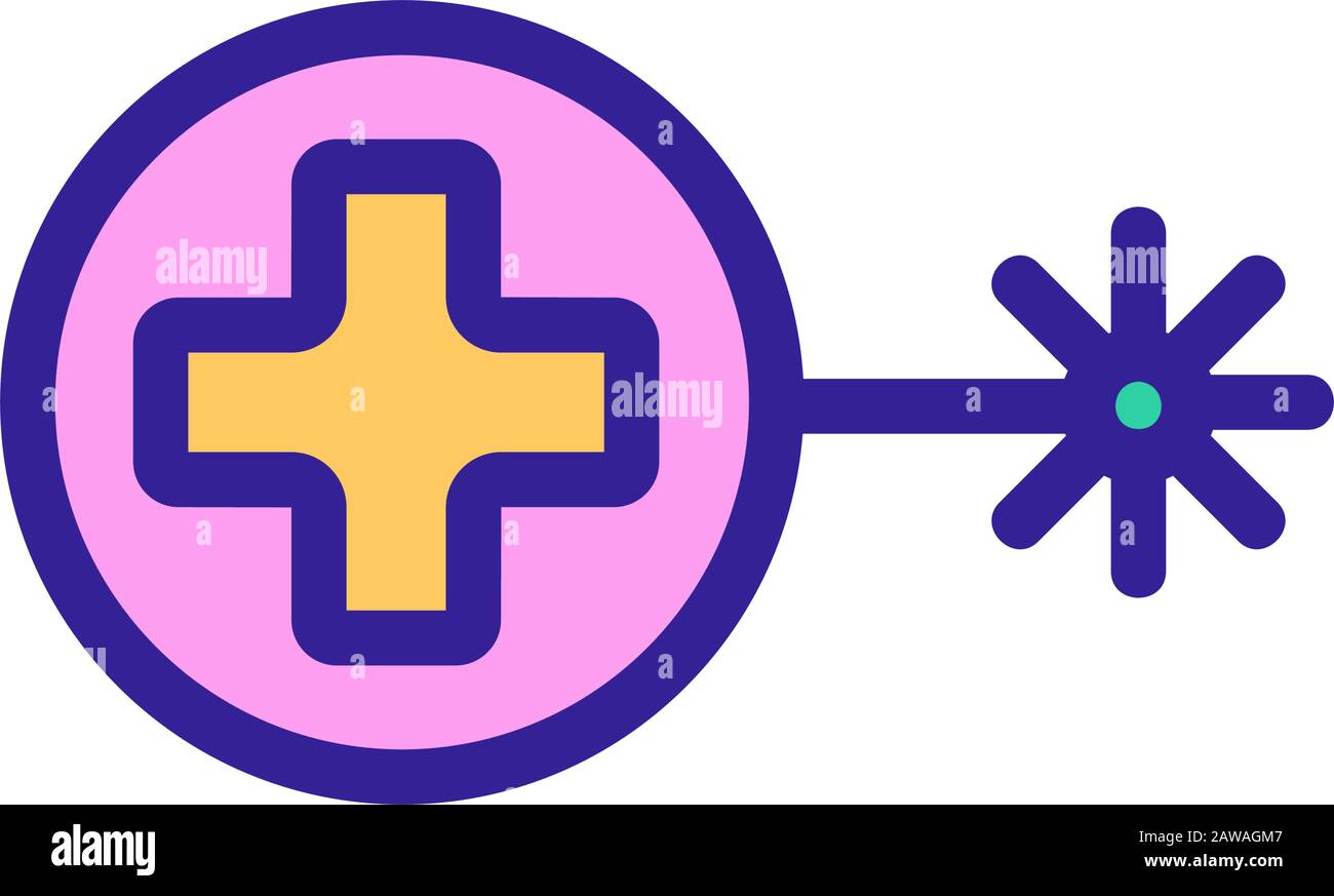 Laser welding cutting icon vector. Isolated contour symbol illustration ...