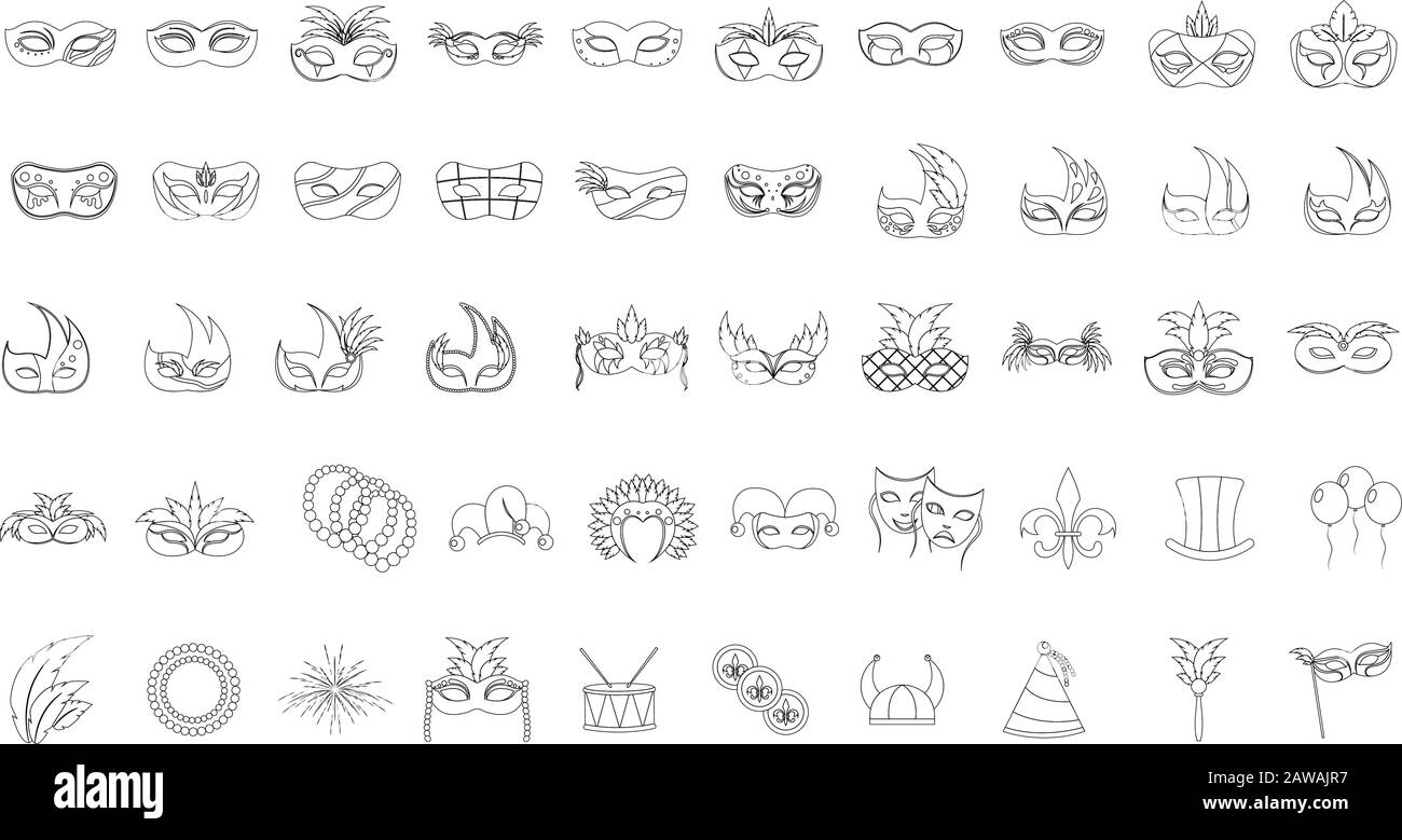 Mardi gras clip art Black and White Stock Photos & Images - Alamy