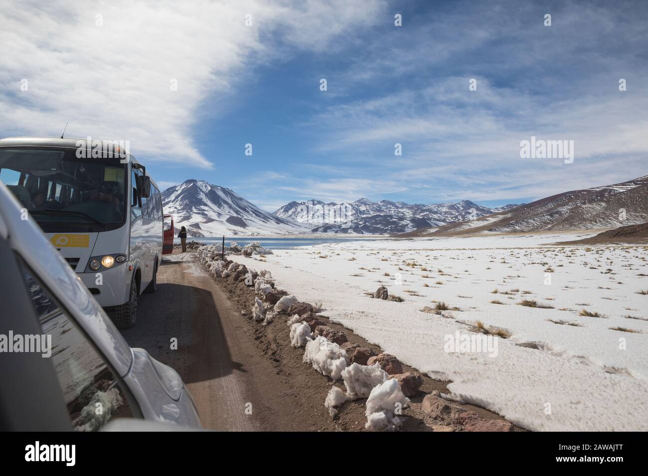 Altiplanic lagoons in atacama desert Stock Photo - Alamy