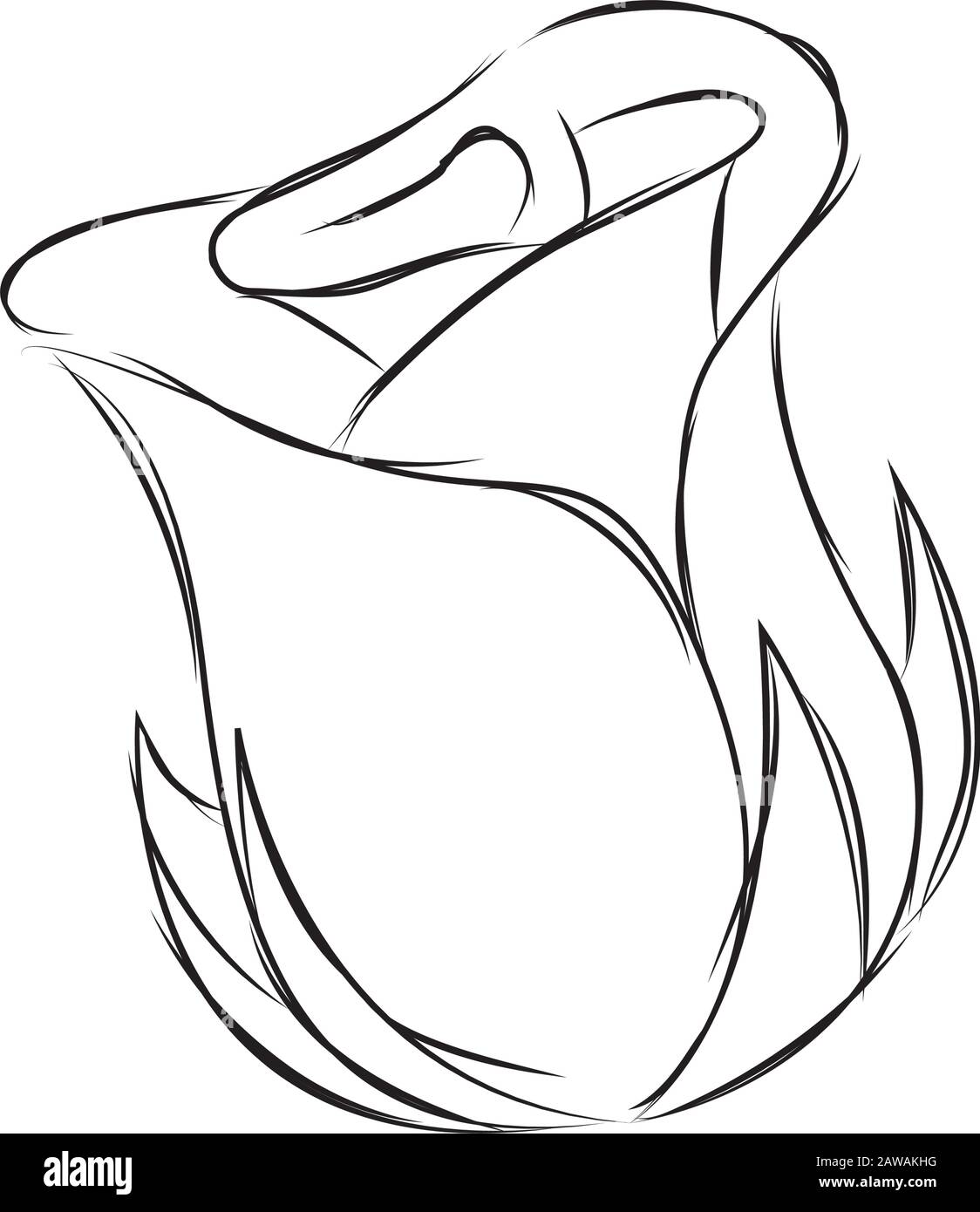 Isolated sketch of a flower Stock Vector Image & Art - Alamy