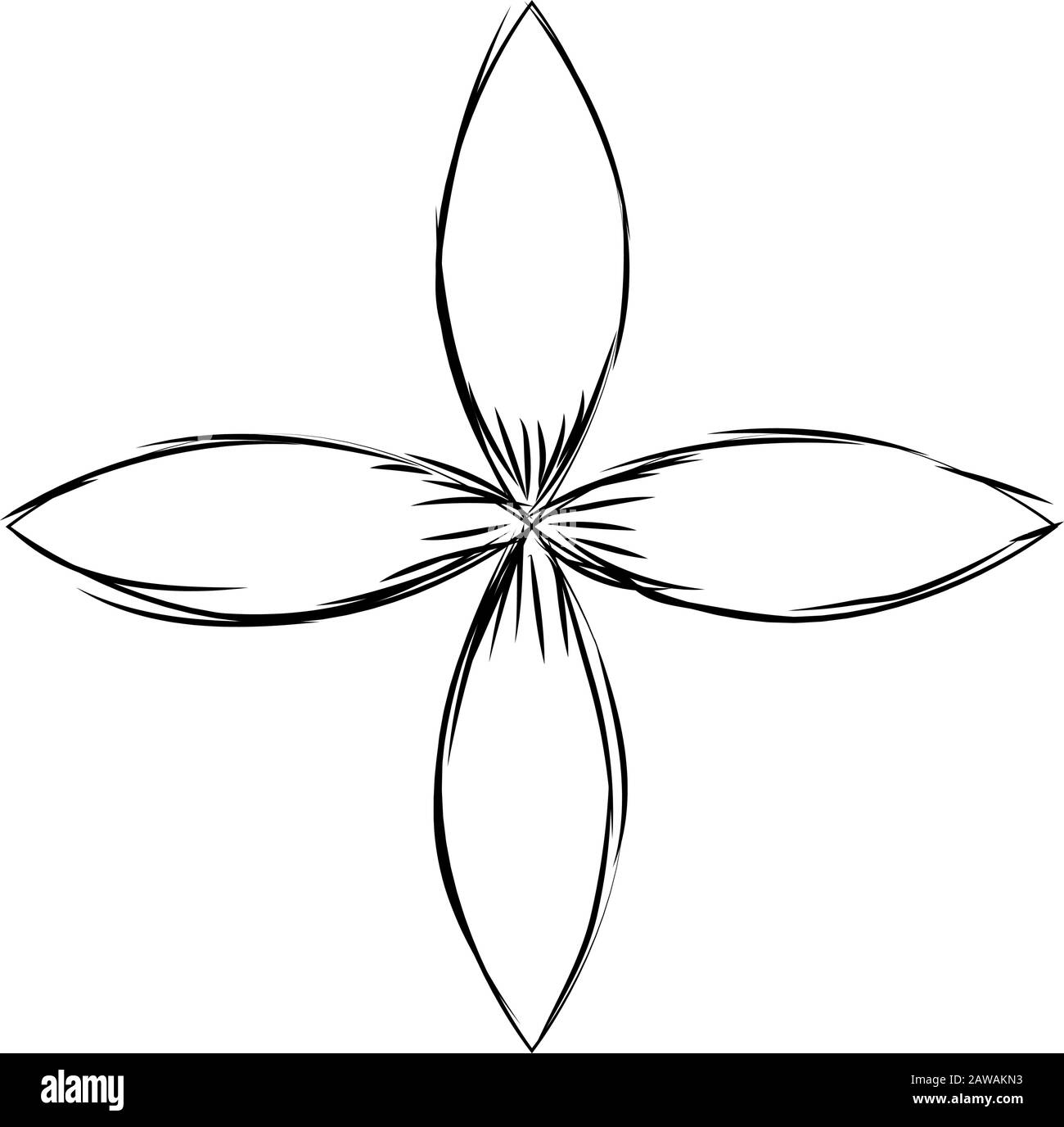 Isolated sketch of a flower Stock Vector Image & Art - Alamy