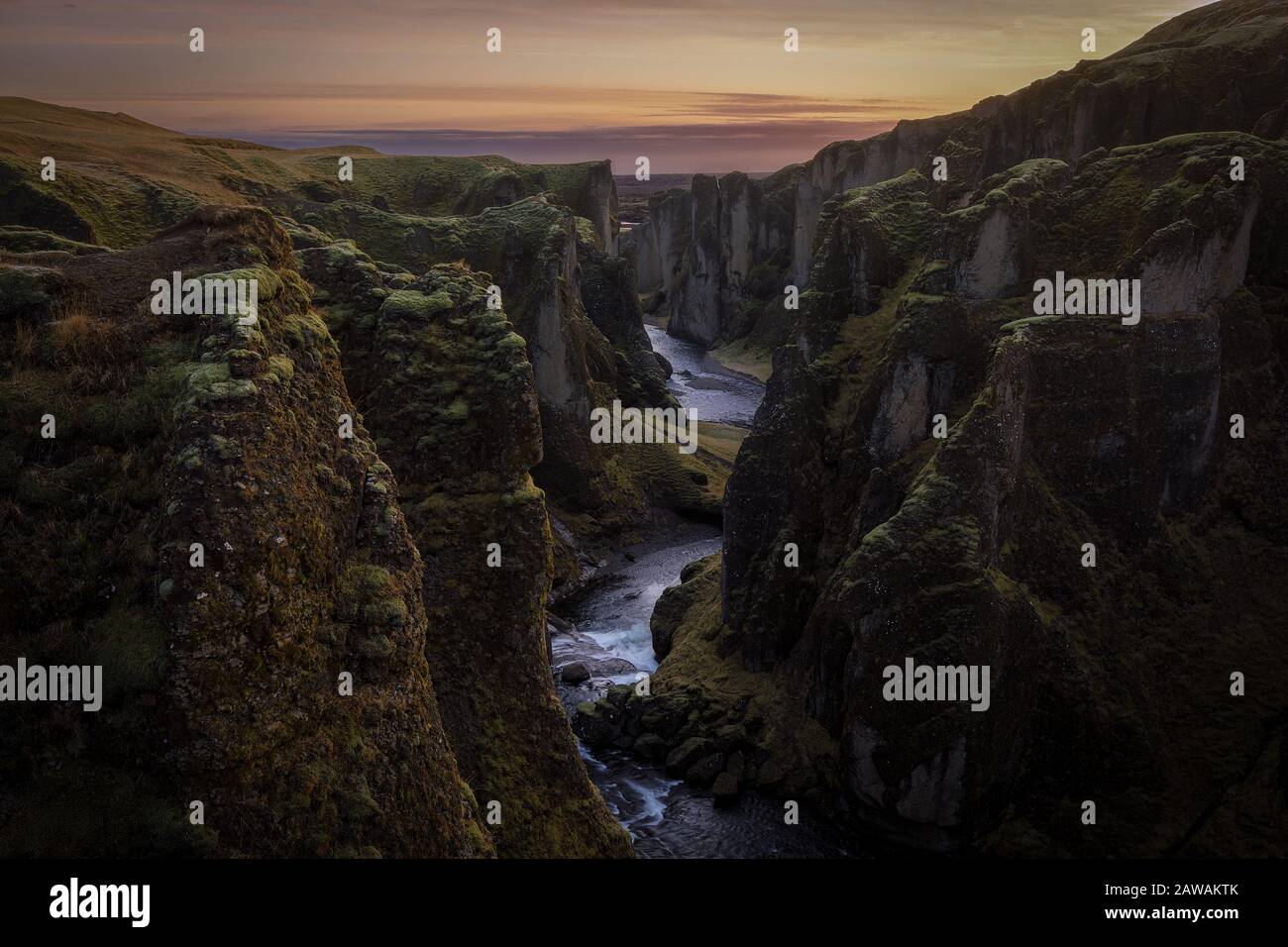 Fjadrargljufur canyon, a great gorge in Iceland Stock Photo - Alamy