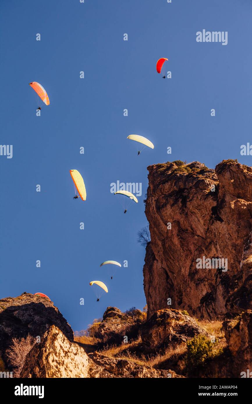 Speed flying snowy mountains hi-res stock photography and images - Alamy
