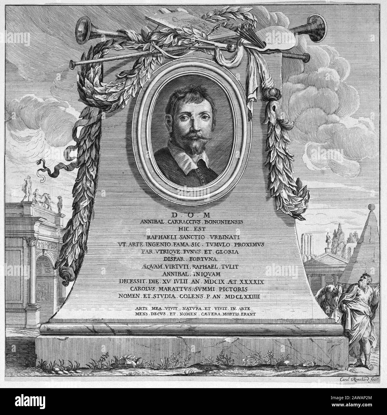 The tomb of annibale carracci Black and White Stock Photos & Images - Alamy