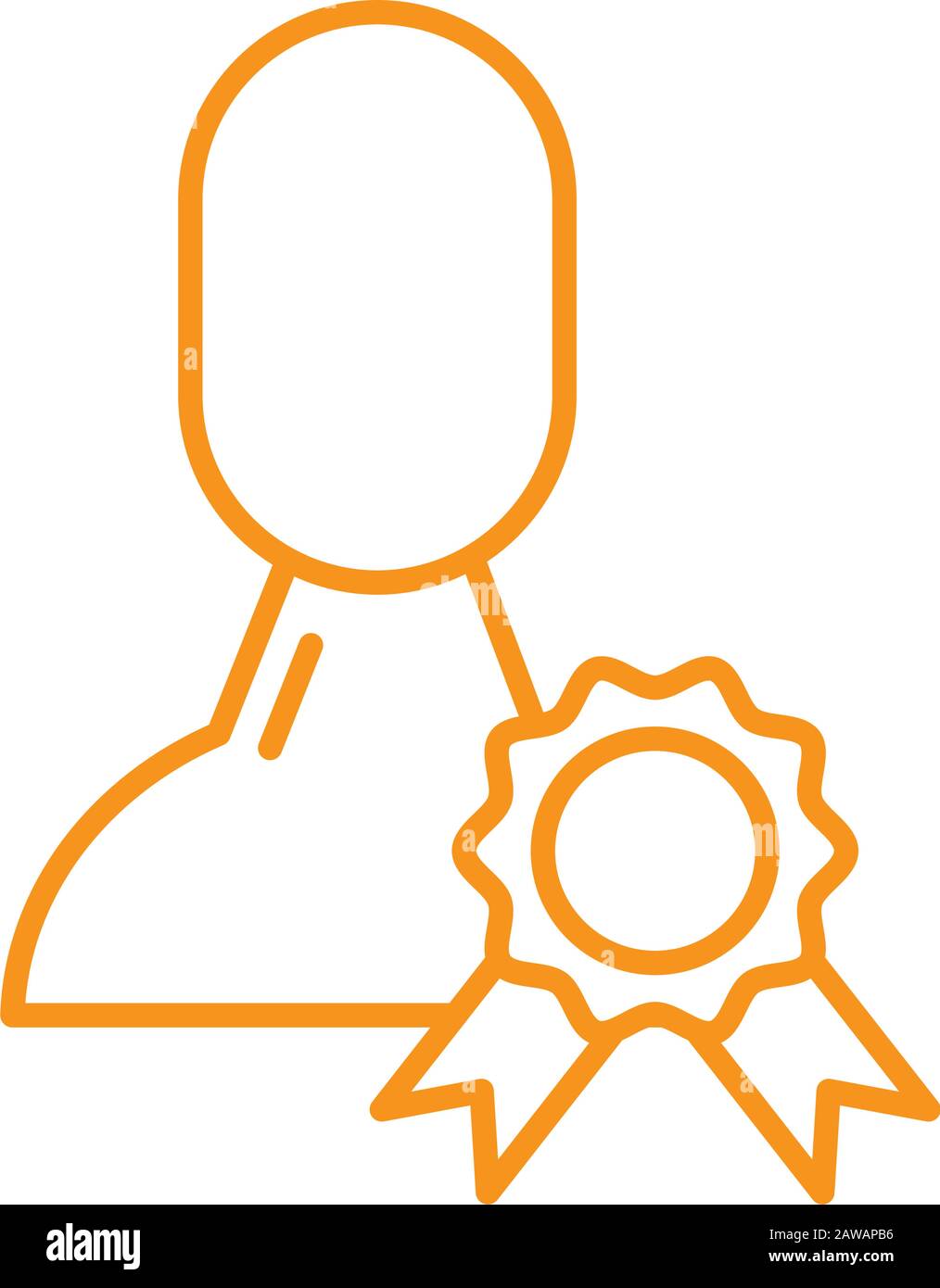 human figure with medal award victory Stock Vector Image & Art - Alamy