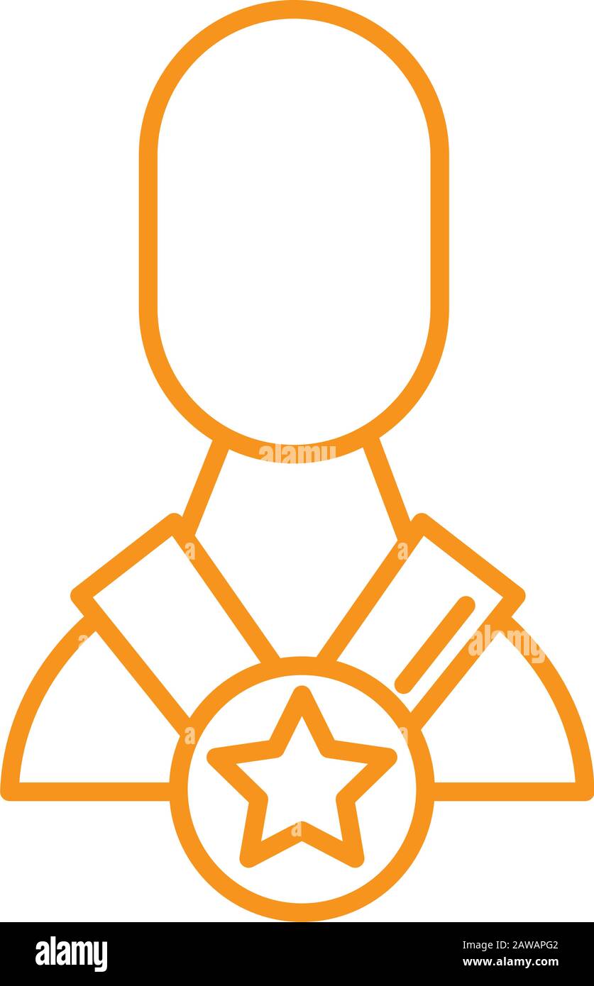 human figure with medal award victory Stock Vector Image & Art - Alamy