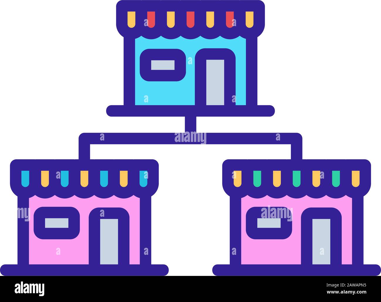 franchise business icon vector. Isolated contour symbol illustration ...