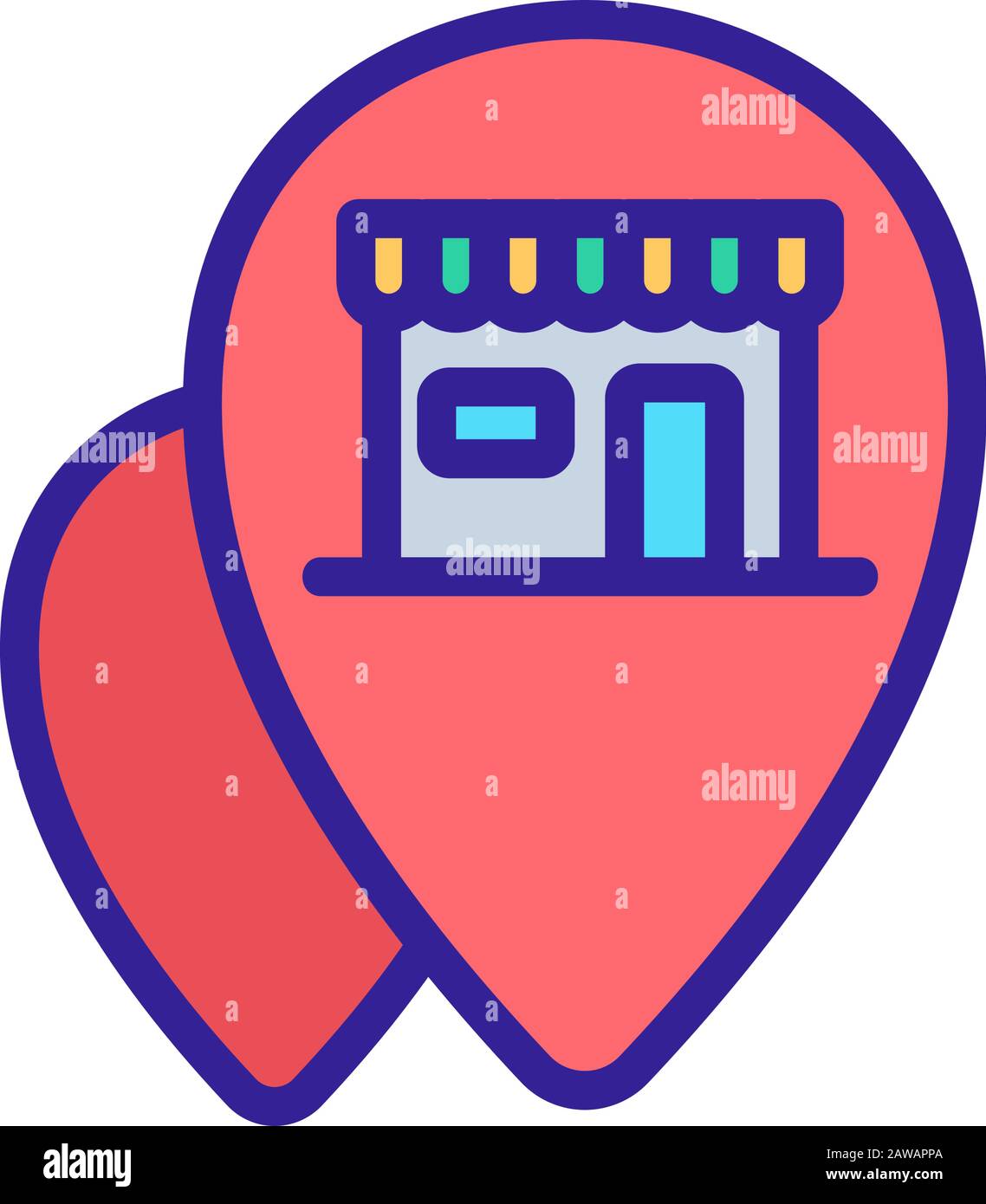franchise business icon vector. Isolated contour symbol illustration ...