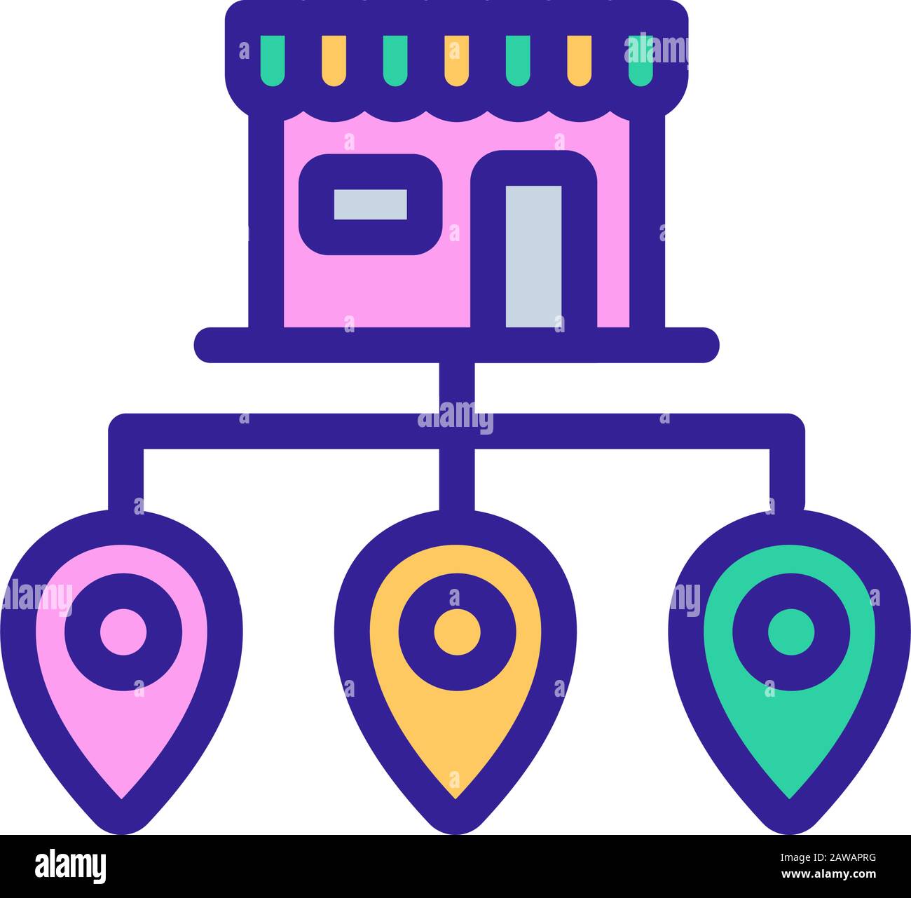 franchise business icon vector. Isolated contour symbol illustration ...