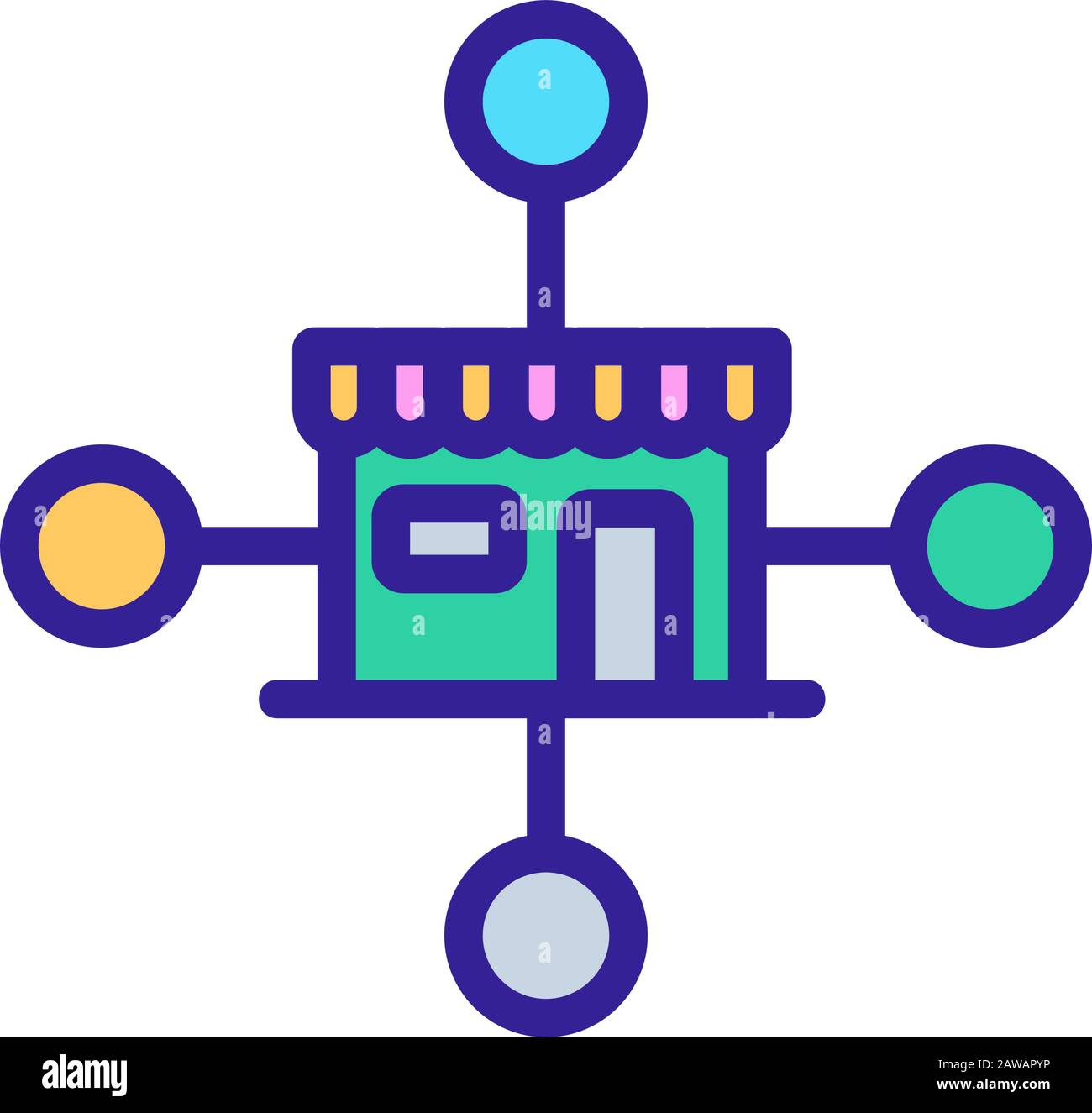 franchise business icon vector. Isolated contour symbol illustration ...