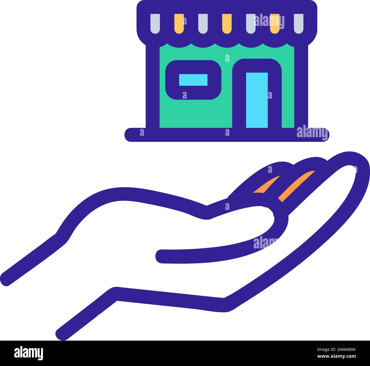 franchise business icon vector. Isolated contour symbol illustration ...