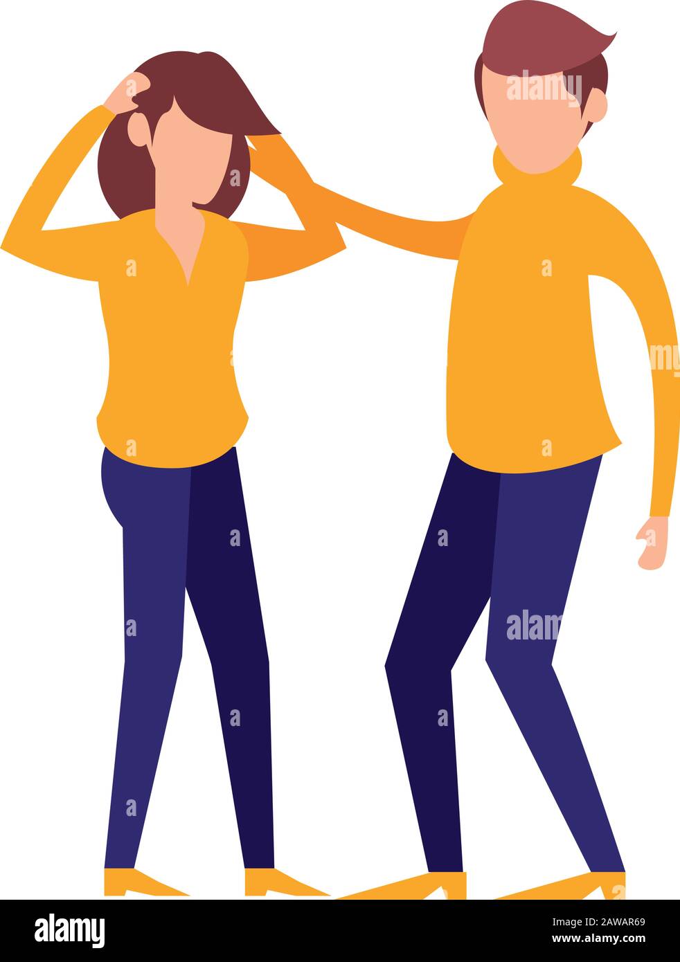 friends couple avatars characters icon Stock Vector Image & Art - Alamy