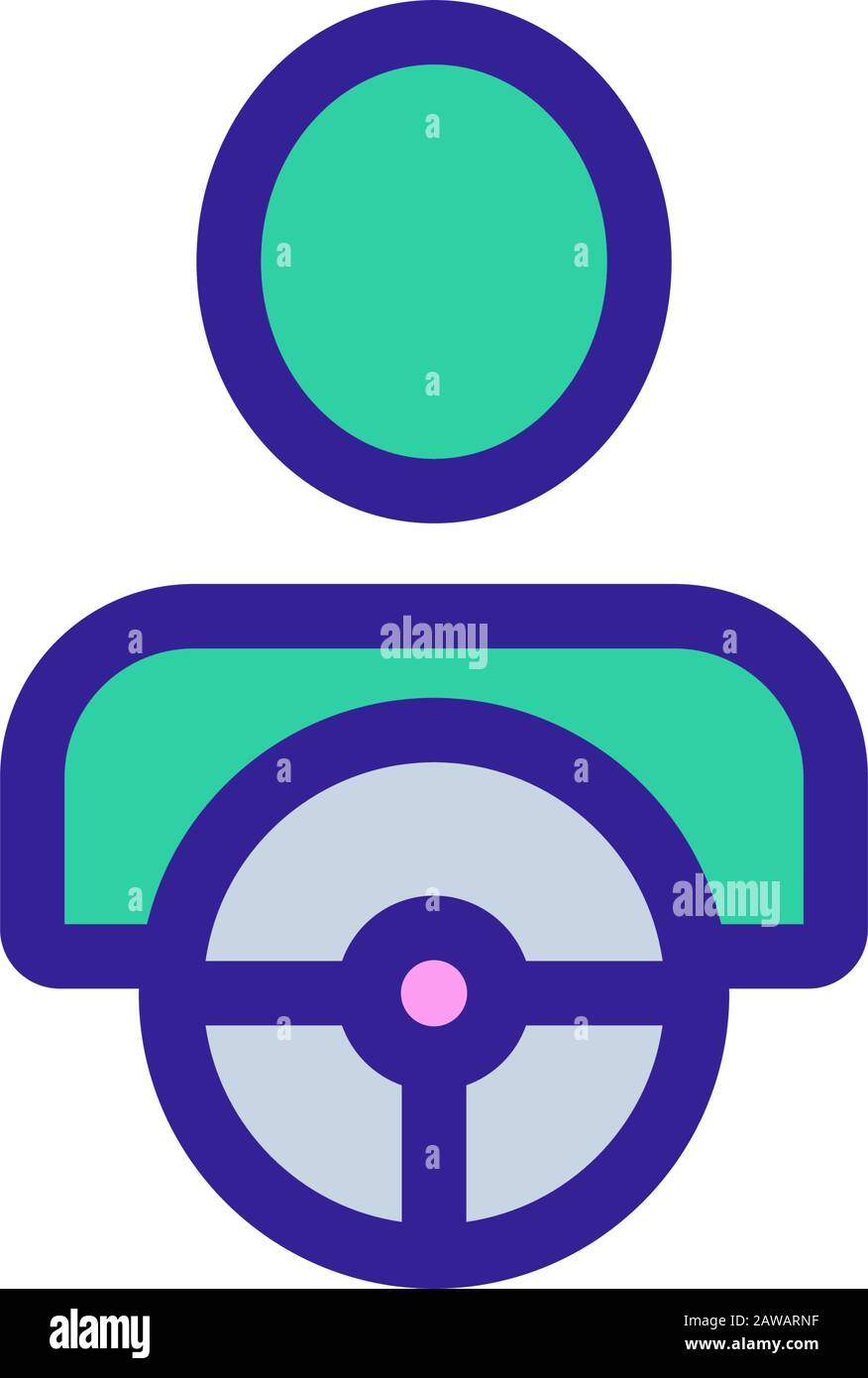 Driver icon vector. Isolated contour symbol illustration Stock Vector ...