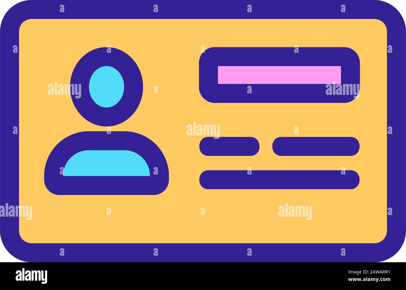 The driver license is an icon vector. Isolated contour symbol ...