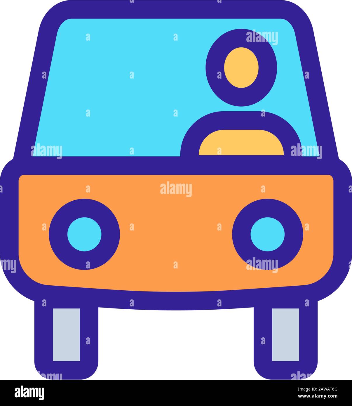 Driver icon vector. Isolated contour symbol illustration Stock Vector ...