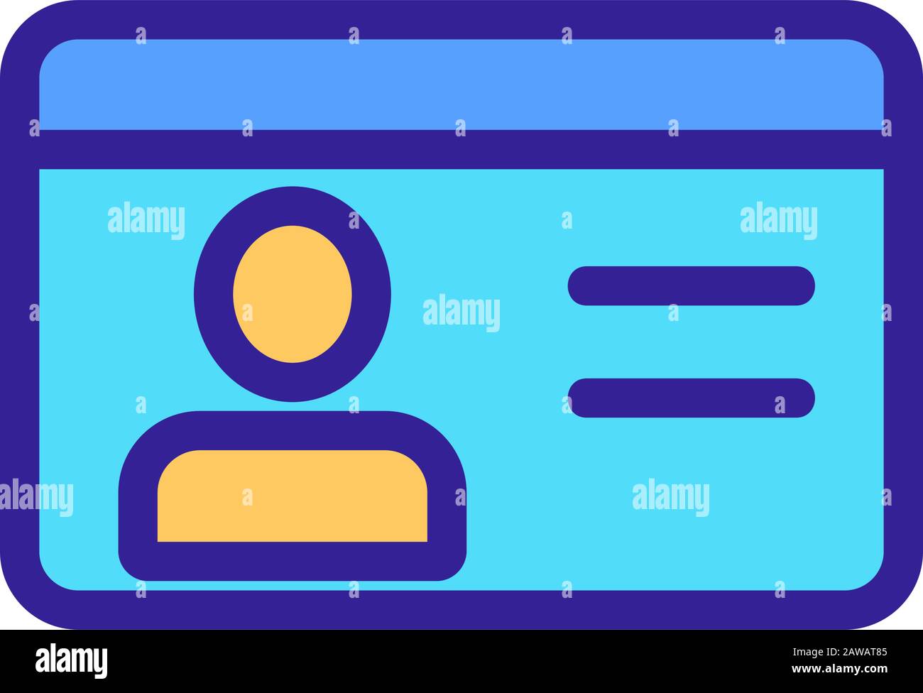 The driver license is an icon vector. Isolated contour symbol ...