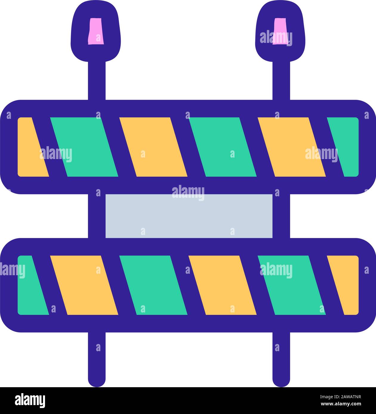 Roadworks icon vector. Isolated contour symbol illustration Stock ...