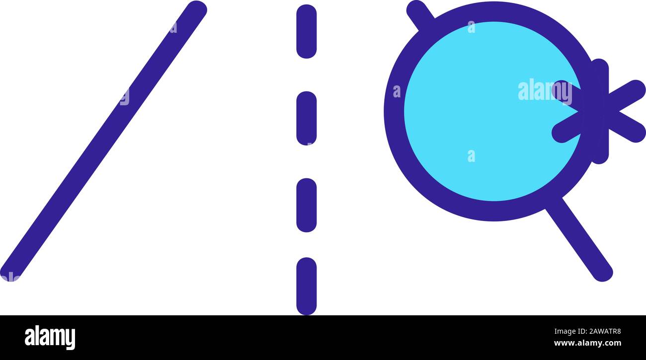 wet road icon vector. Isolated contour symbol illustration Stock Vector ...