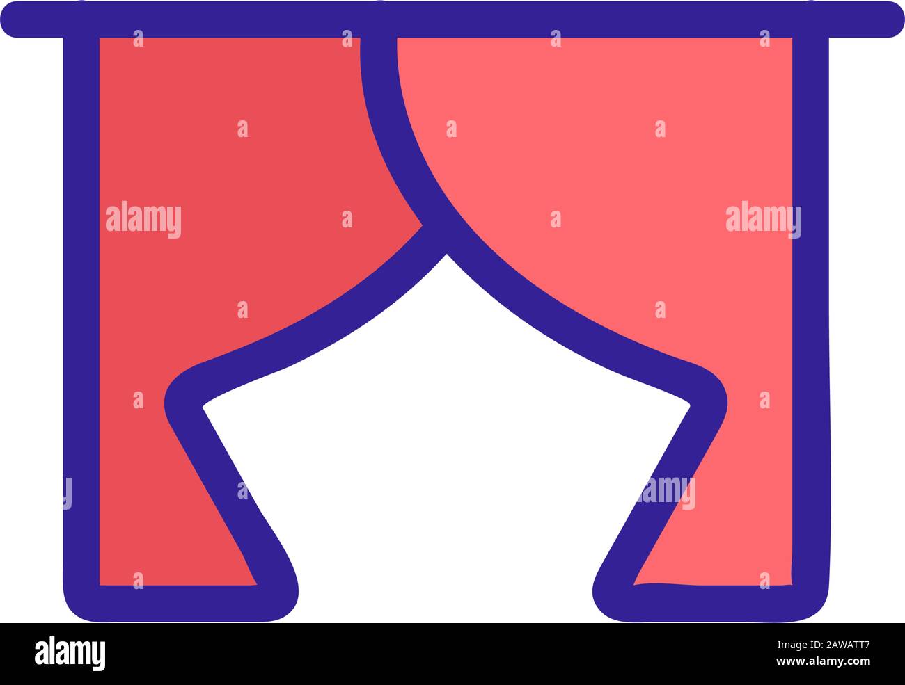 curtain icon vector. Isolated contour symbol illustration Stock Vector ...