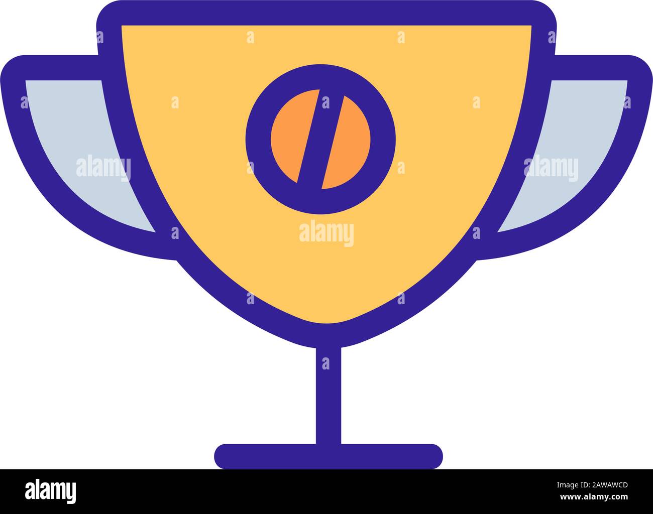 Cricket Cup icon vector. Isolated contour symbol illustration Stock ...