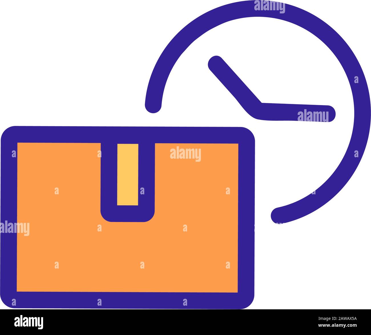 courier parcel icon vector. Isolated contour symbol illustration Stock ...