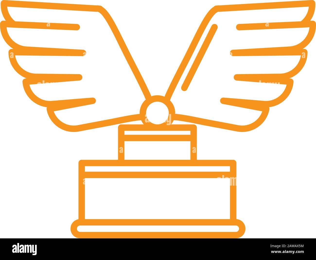trophy award price with wings Stock Vector Image & Art - Alamy