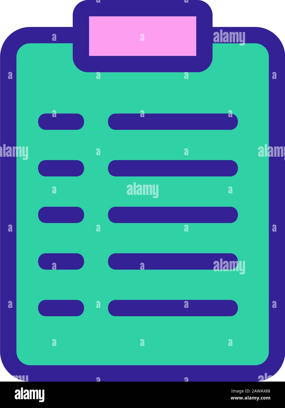 Courier list icon vector. Isolated contour symbol illustration Stock ...