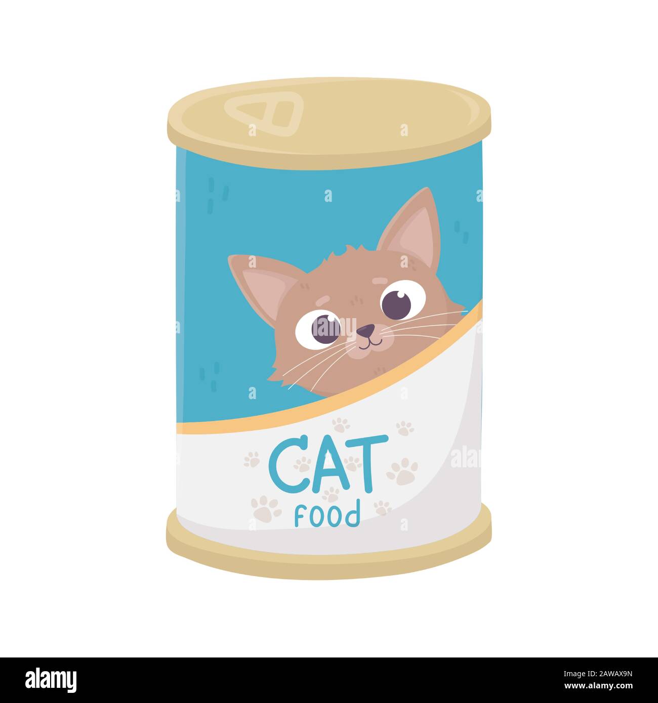 canister food for cat animal domestic, pets vector illustration Stock ...
