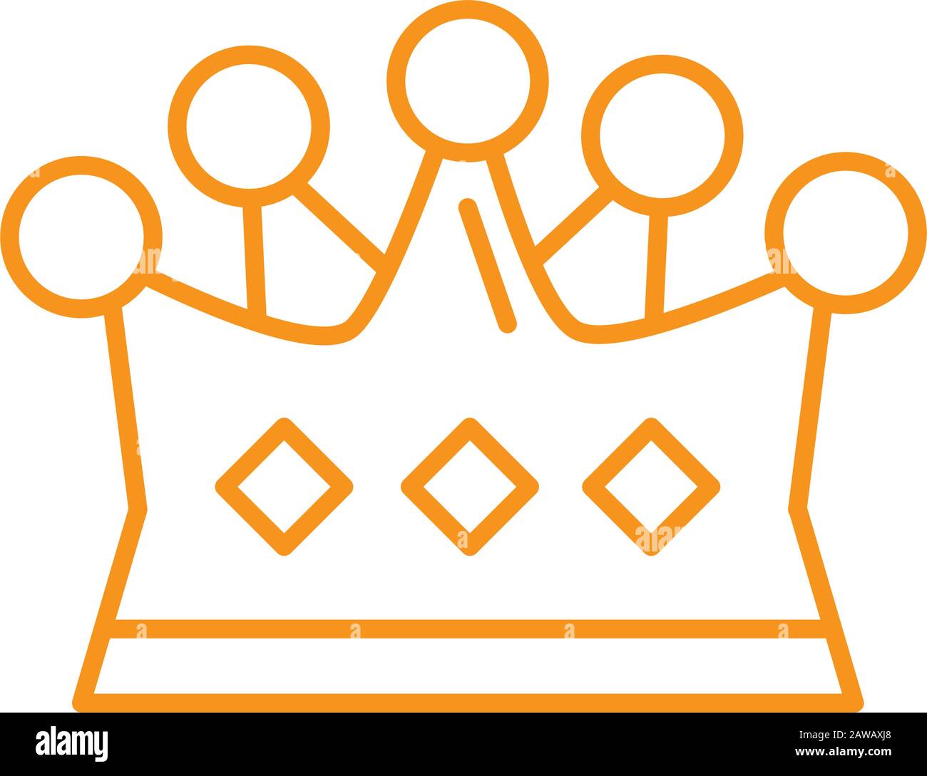 crown winner royal isolated icon Stock Vector Image & Art - Alamy