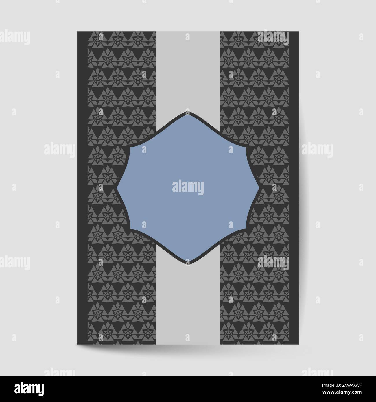 Luxury cover page design with pattern background, antique greeting card ...