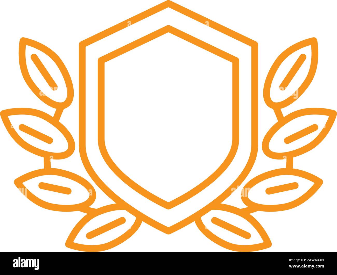 shield award price with leafs Stock Vector Image & Art - Alamy