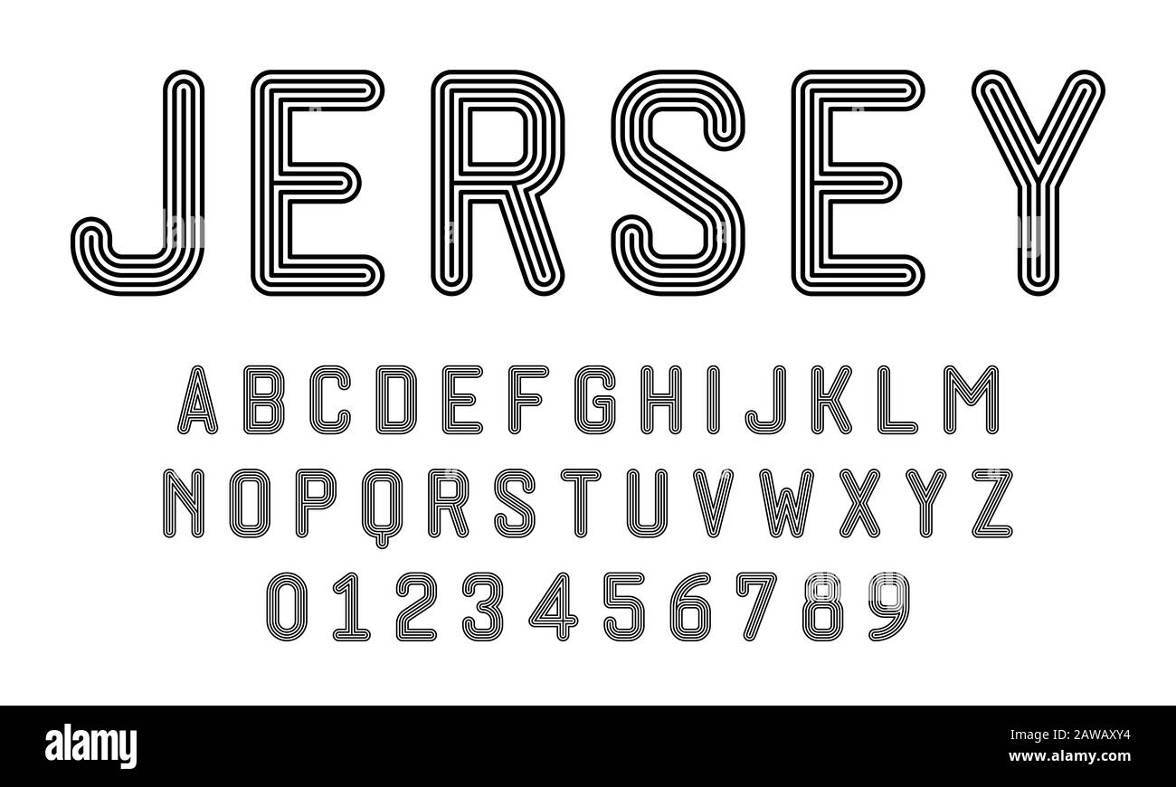 Modern Jersey Fonts