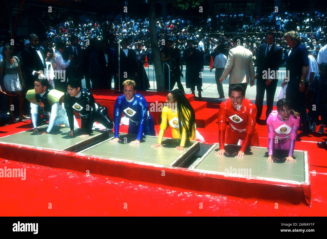 Hollywood, California, USA 22nd June 1995 (L-R) Actors Jason David ...