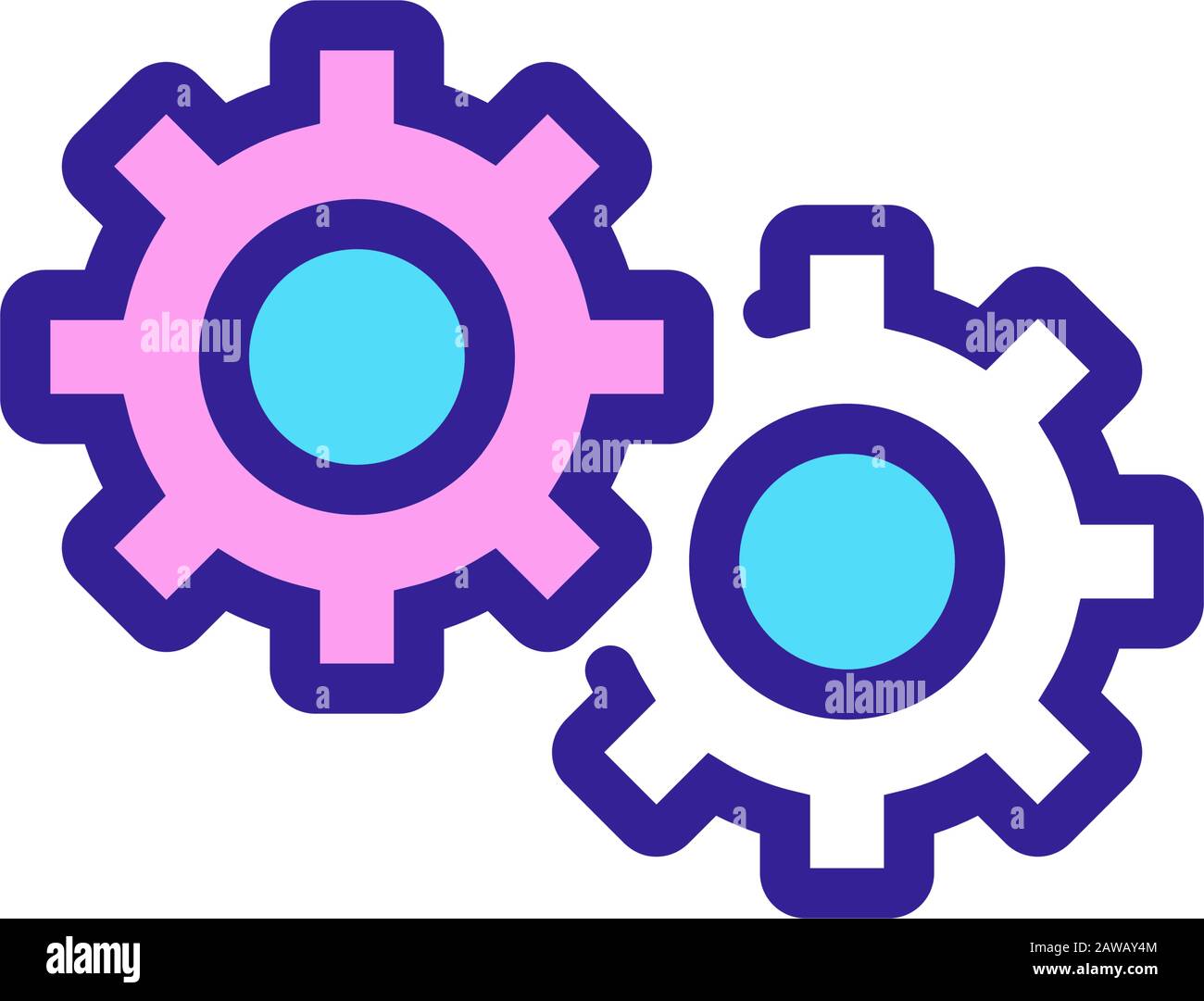 Automation icon vector. Isolated contour symbol illustration Stock ...