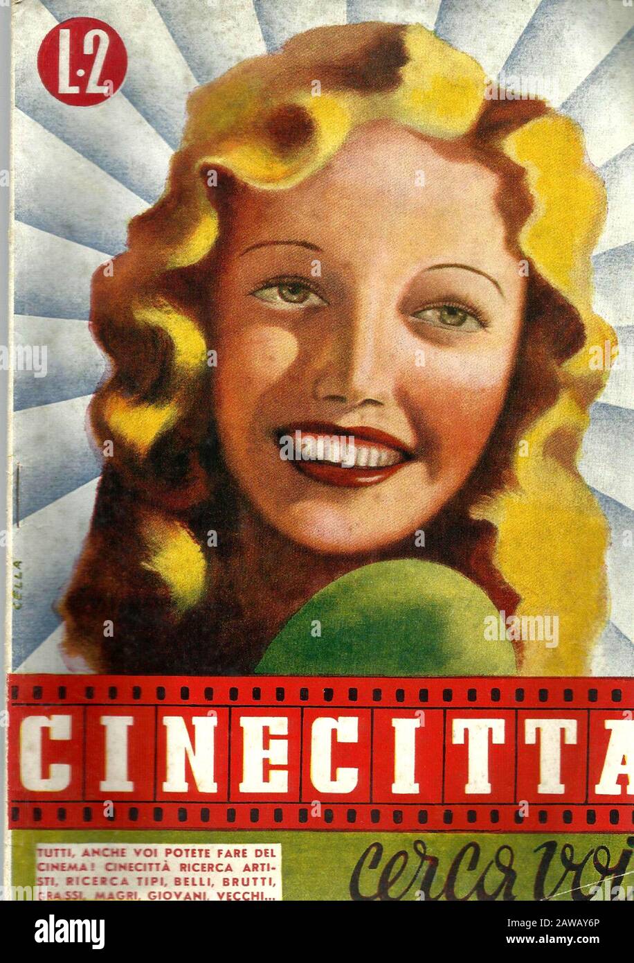 1945 ca , ROMA , ITALY : Brochure CINECITTA' CERCA VOI , for finding ...