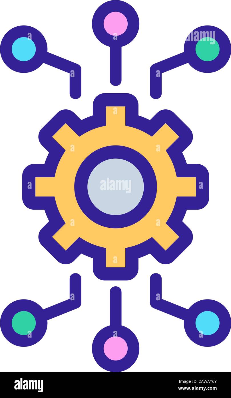 Automation icon vector. Isolated contour symbol illustration Stock Vector Image & Art - Alamy