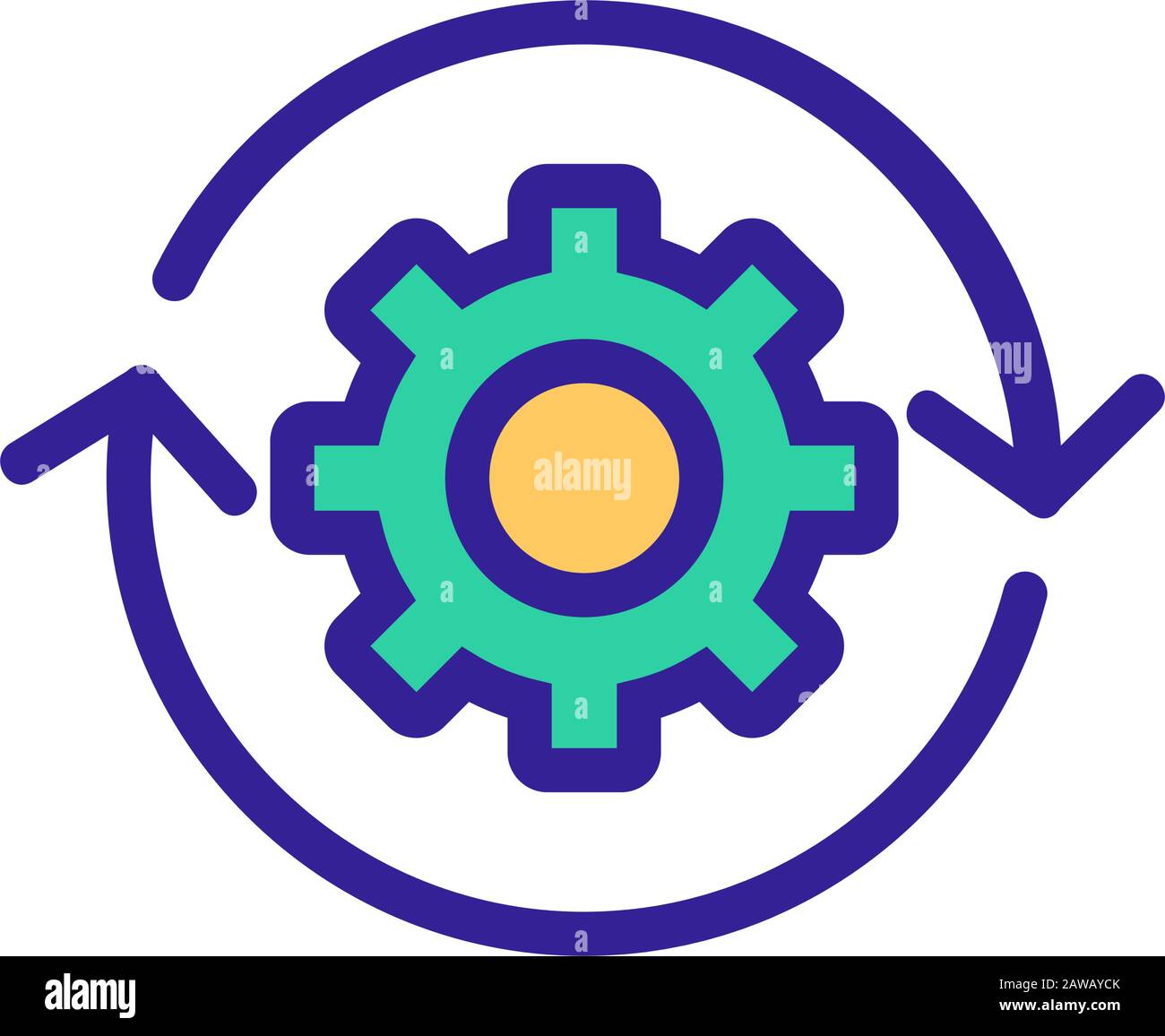 Automation icon vector. Isolated contour symbol illustration Stock ...