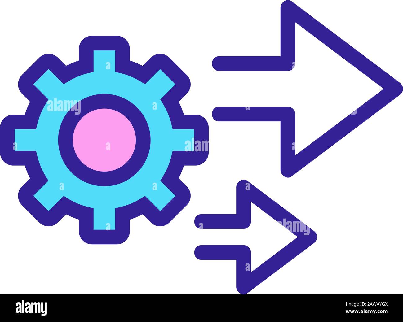 Automation icon vector. Isolated contour symbol illustration Stock Vector Image & Art - Alamy