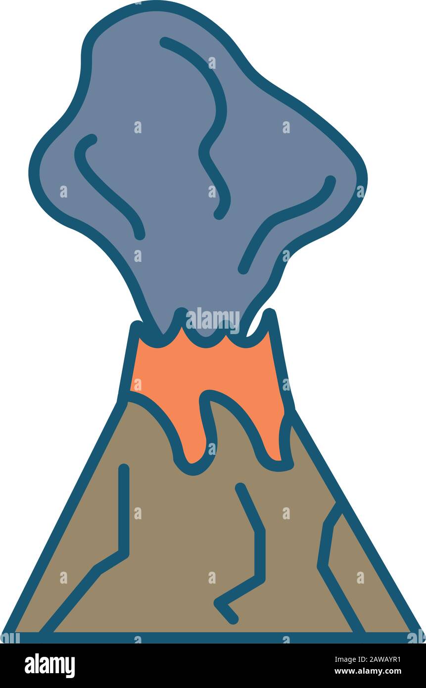 Volcano Eruption Cut Out Stock Images & Pictures - Alamy