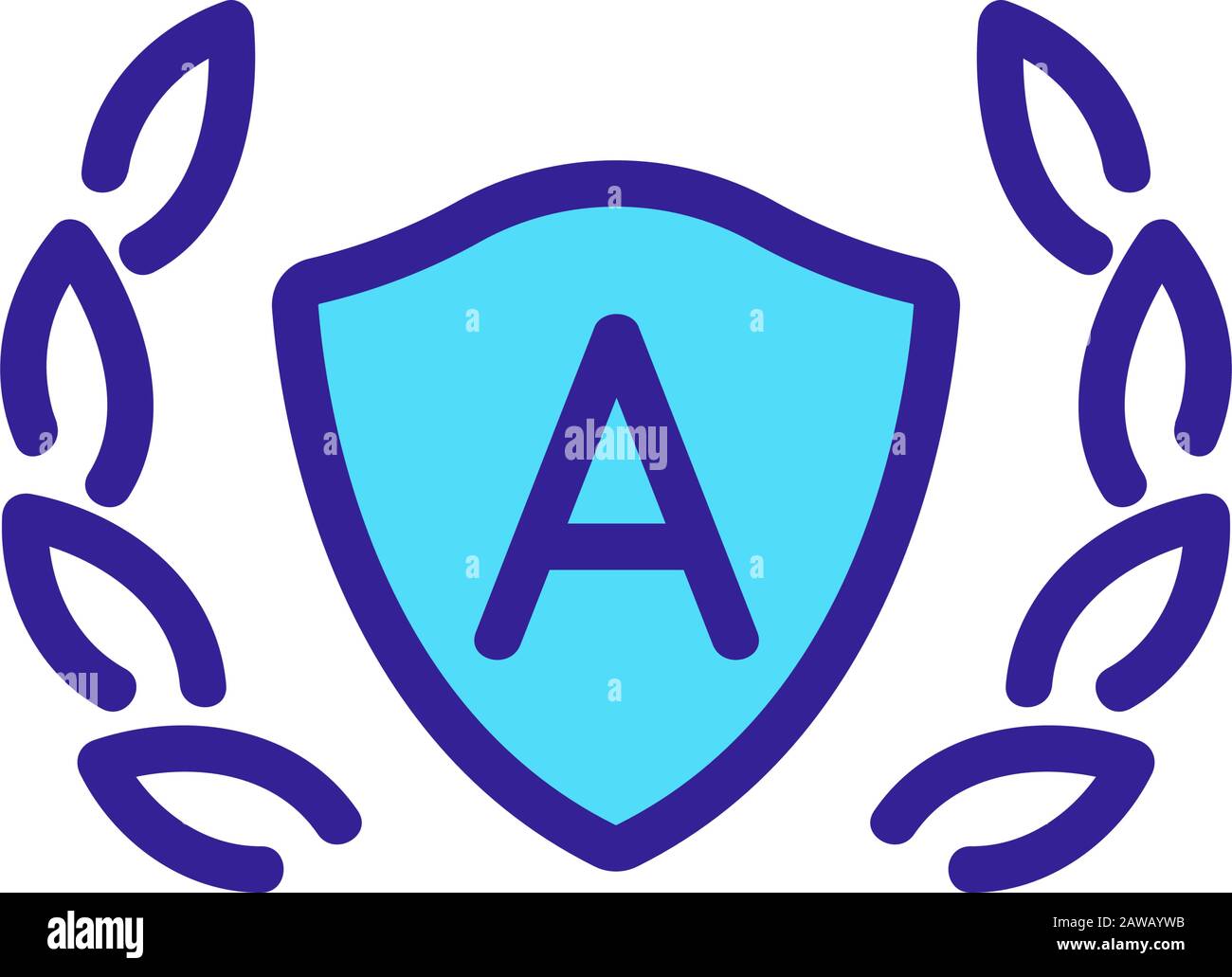 Academy icon vector. Isolated contour symbol illustration Stock Vector ...