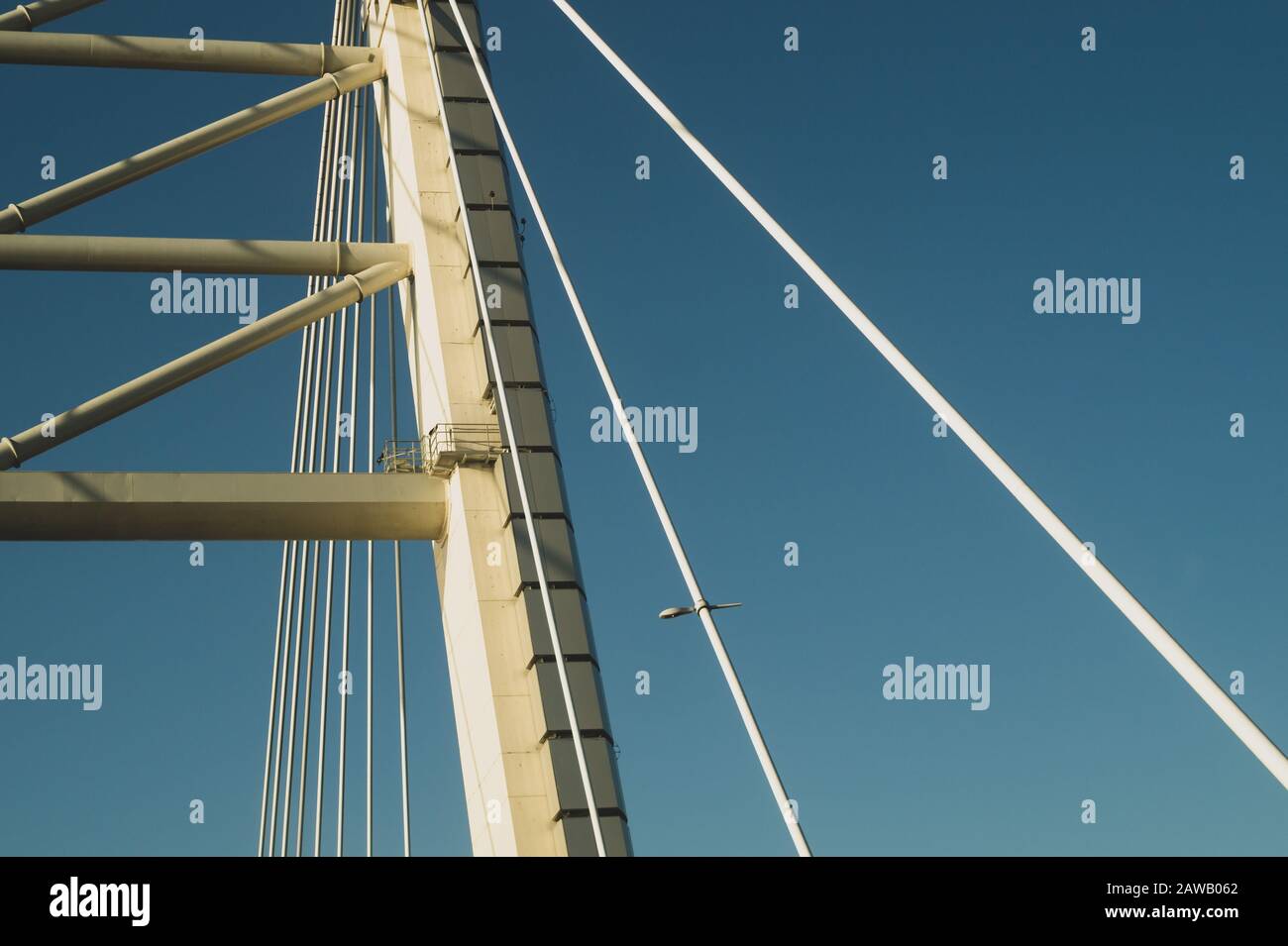 Detail of a bridge abstract background. view on the bridge part ...