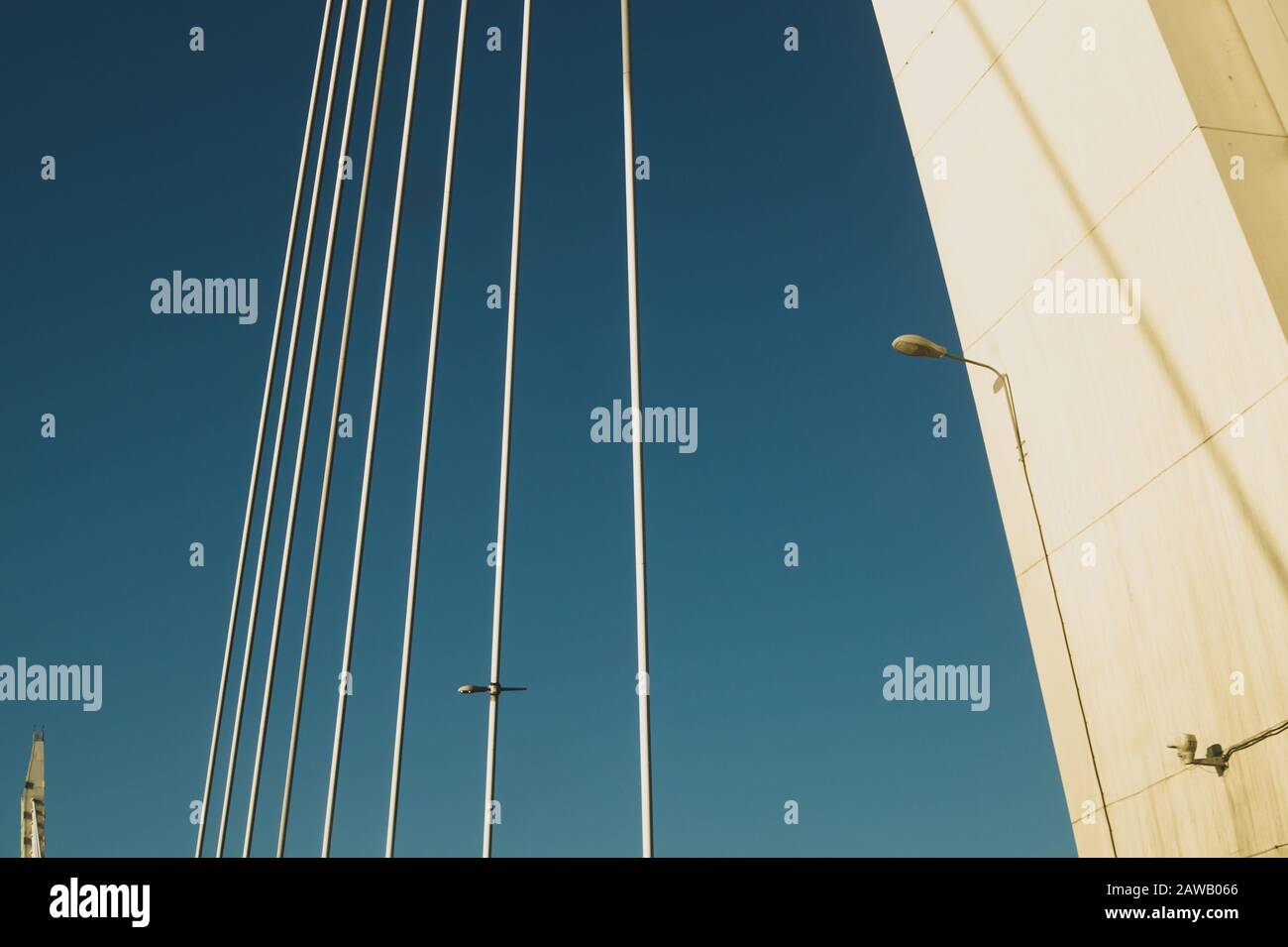 Detail of a bridge abstract background. view on the bridge part ...