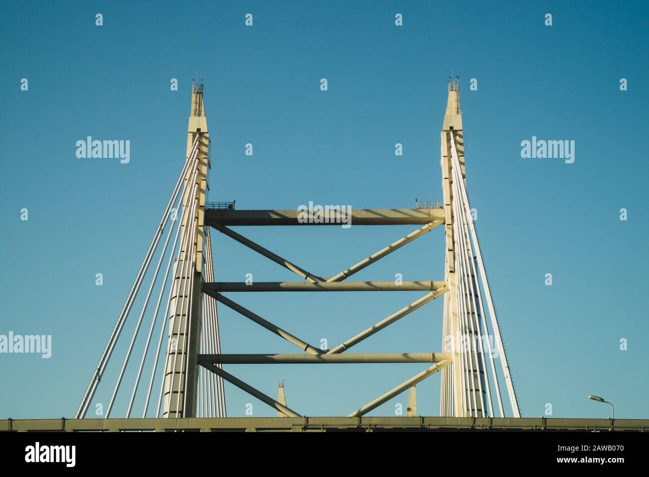 Detail of a bridge abstract background. view on the bridge part ...