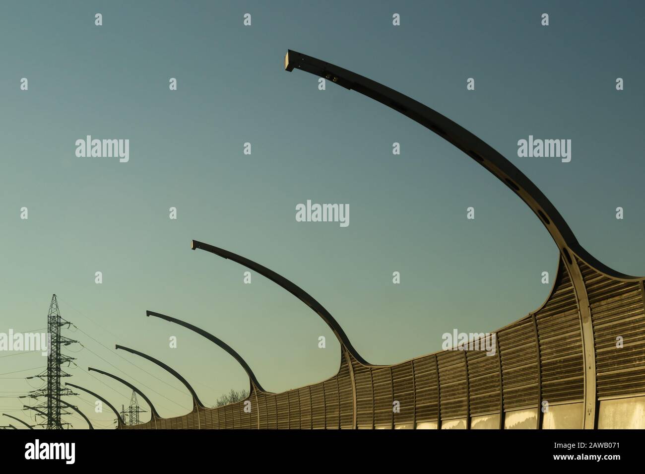 Detail of a bridge abstract background. view on the bridge part ...