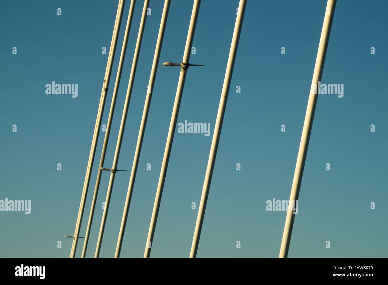 Detail of a bridge abstract background. view on the bridge part ...