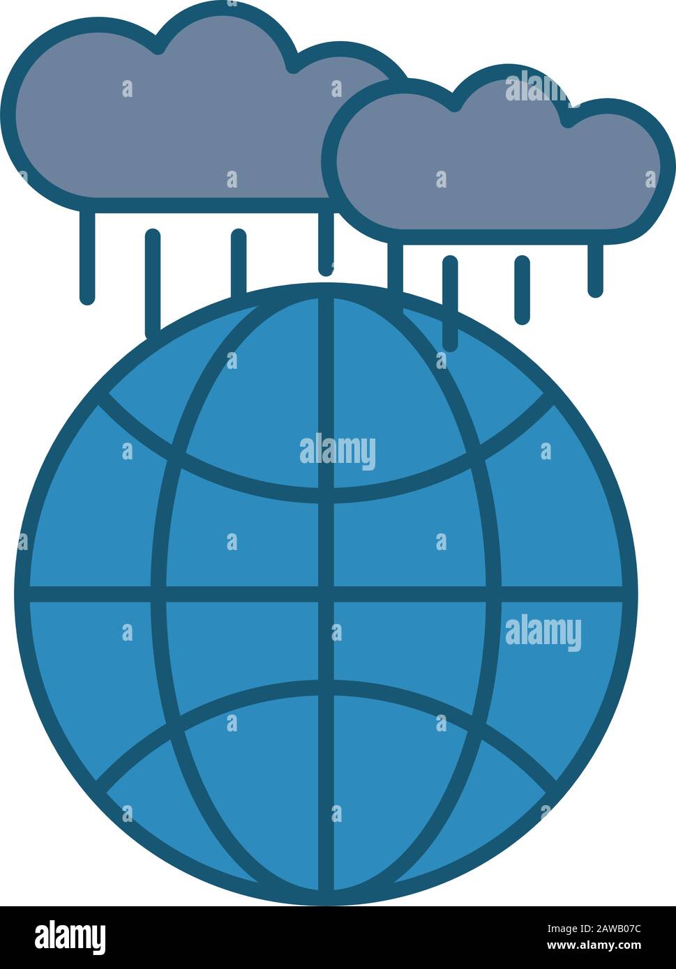 world planet earth with clouds rain Stock Vector Image & Art - Alamy