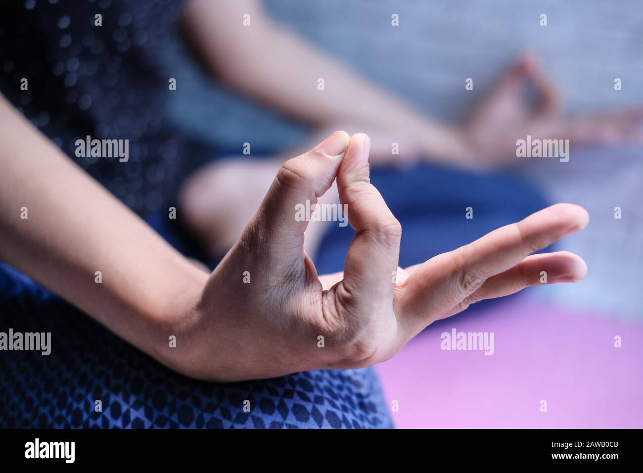 Women hand lotus flower hi-res stock photography and images - Alamy