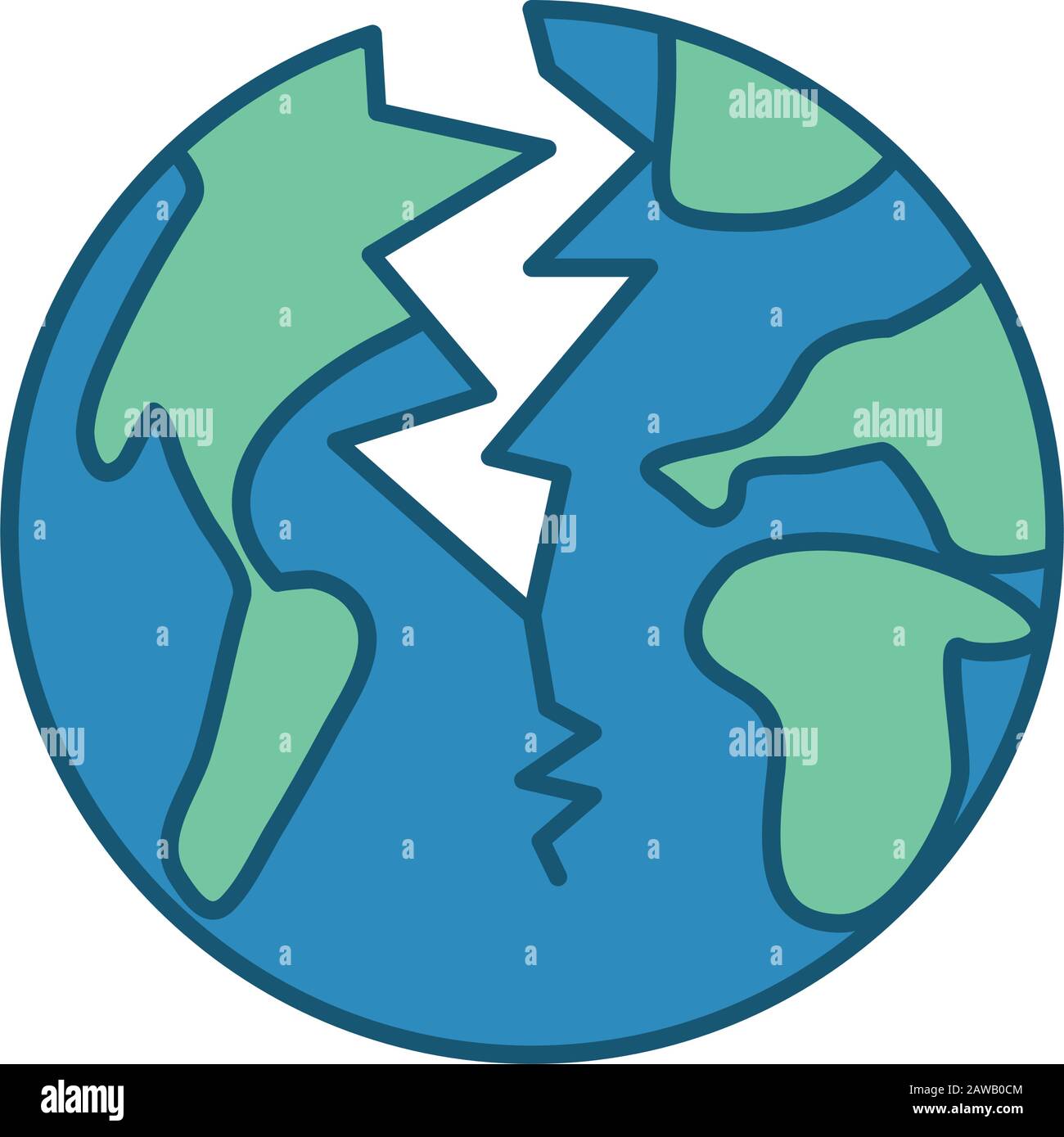 Globe world map broken world Stock Vector Images - Alamy