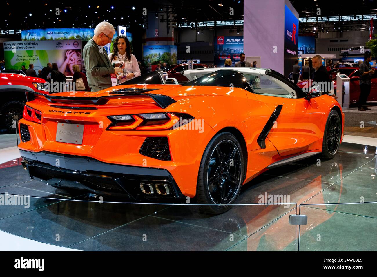 Chicago, Illinois, United States - February 6, 2020: Chevrolet Corvette ...